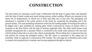 Design of automatic seed sowing machine Using IOT | PPTX