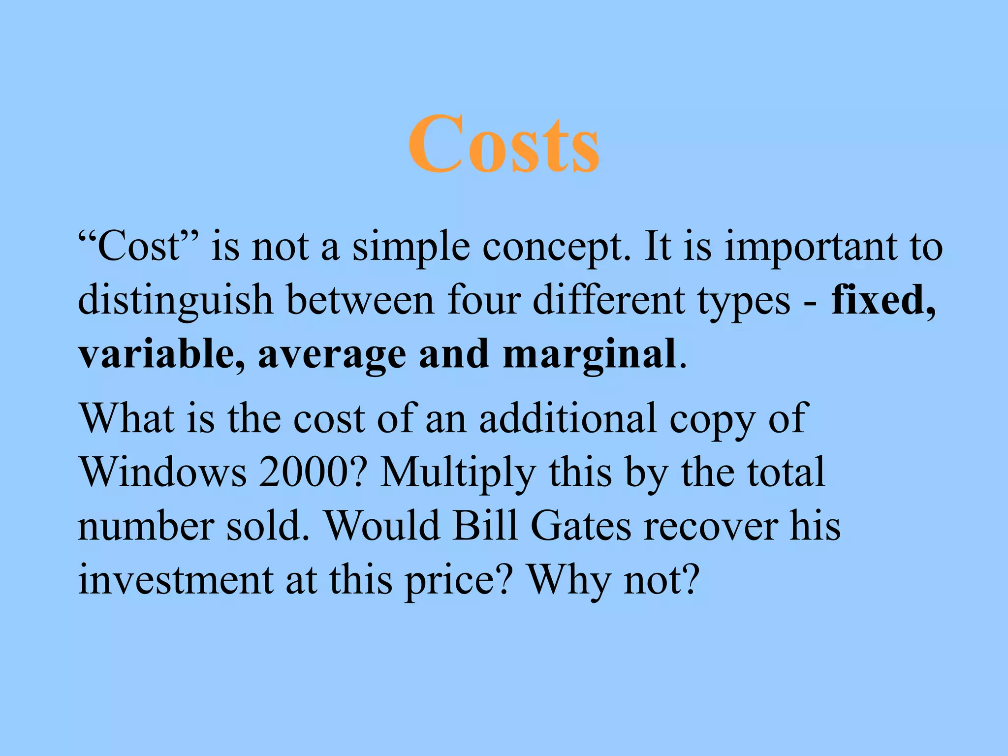 Costs | PPT