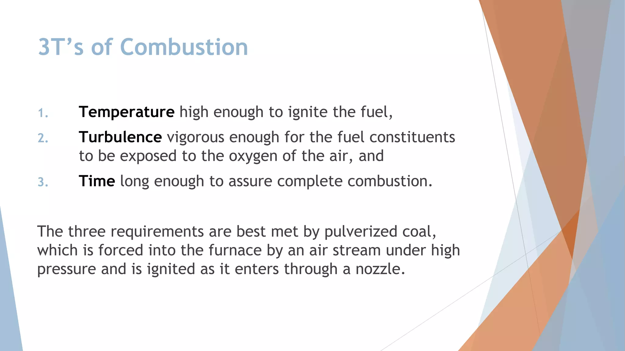 Fireball Formation and Combustion of Coal in a Boiler | PPTX