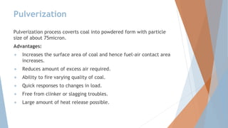 Fireball Formation and Combustion of Coal in a Boiler | PPTX