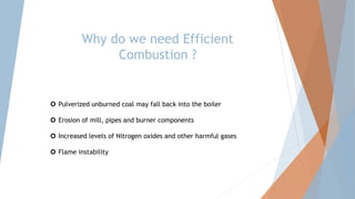 Fireball Formation and Combustion of Coal in a Boiler | PPTX