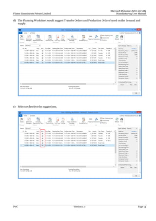 Manufacturing - User Manual v1 | PDF
