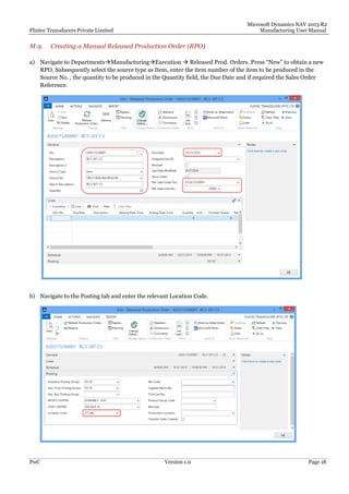 Manufacturing - User Manual v1 | PDF
