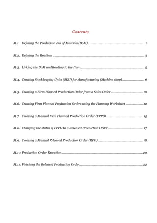 Manufacturing - User Manual v1 | PDF