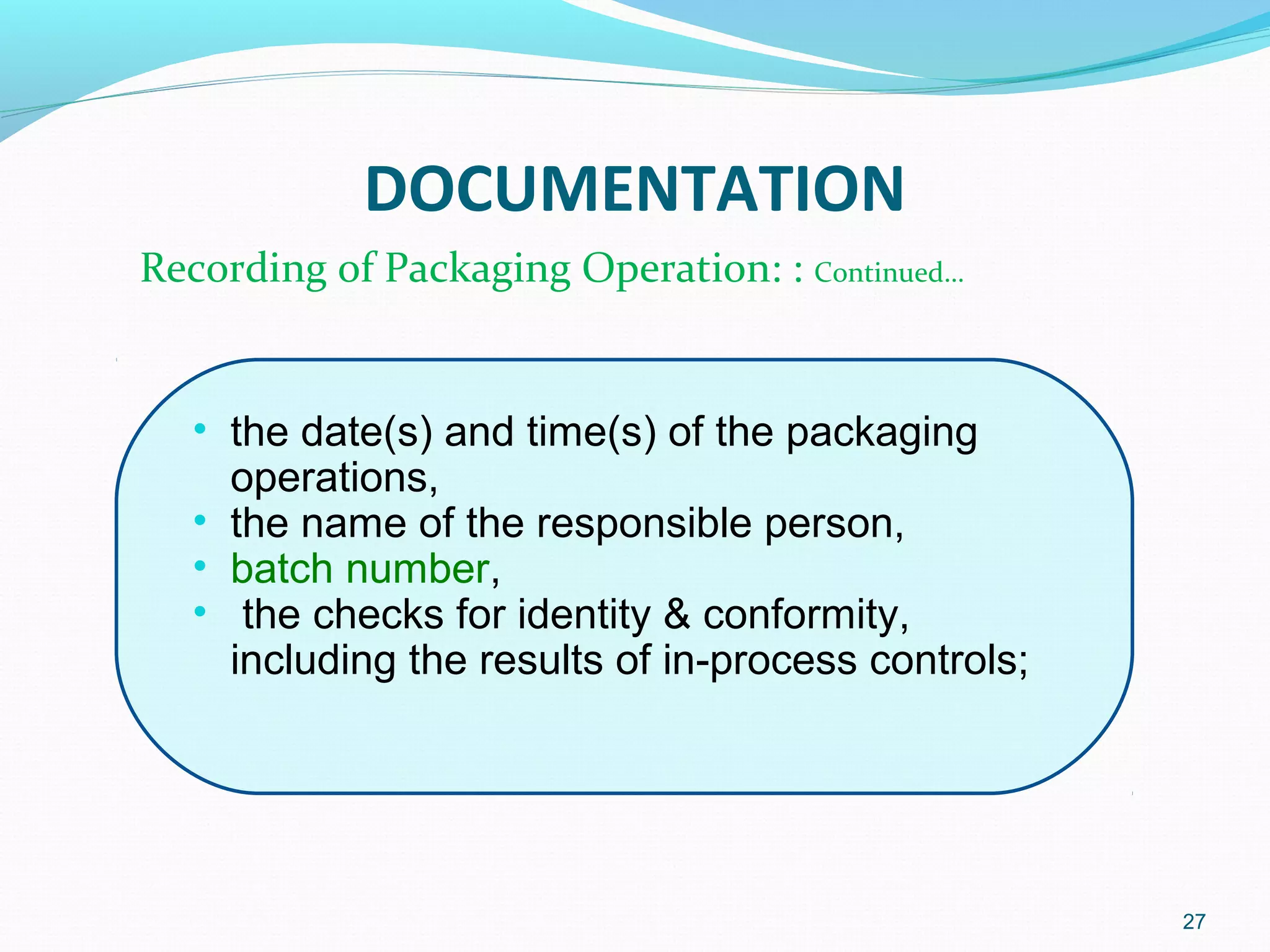 GMP Documentation | PPT