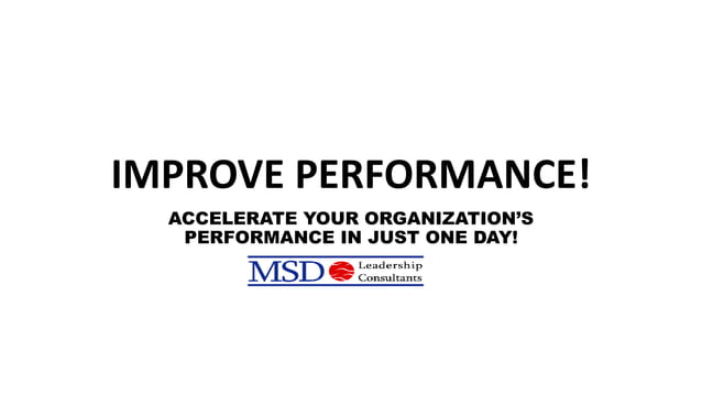 ACCELERATE PERFORMANCE! | PPT