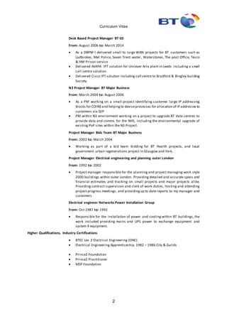 David Lawless CV 0001 2016 | DOCX | Cloud Computing | Internet