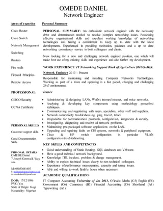 Omede Daniel CV | DOCX