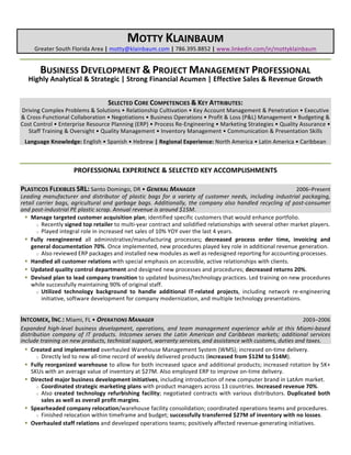 Klainbaum, Motty--Resume--V4 | PDF