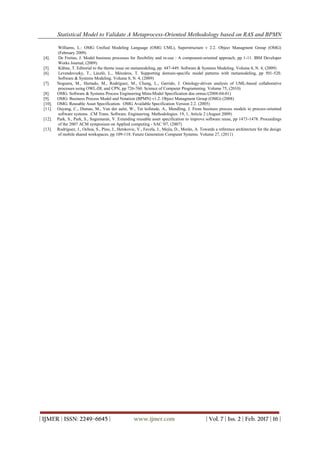 Statistical Model to Validate A Metaprocess-Oriented Methodology based on RAS and BPMN | PDF ...