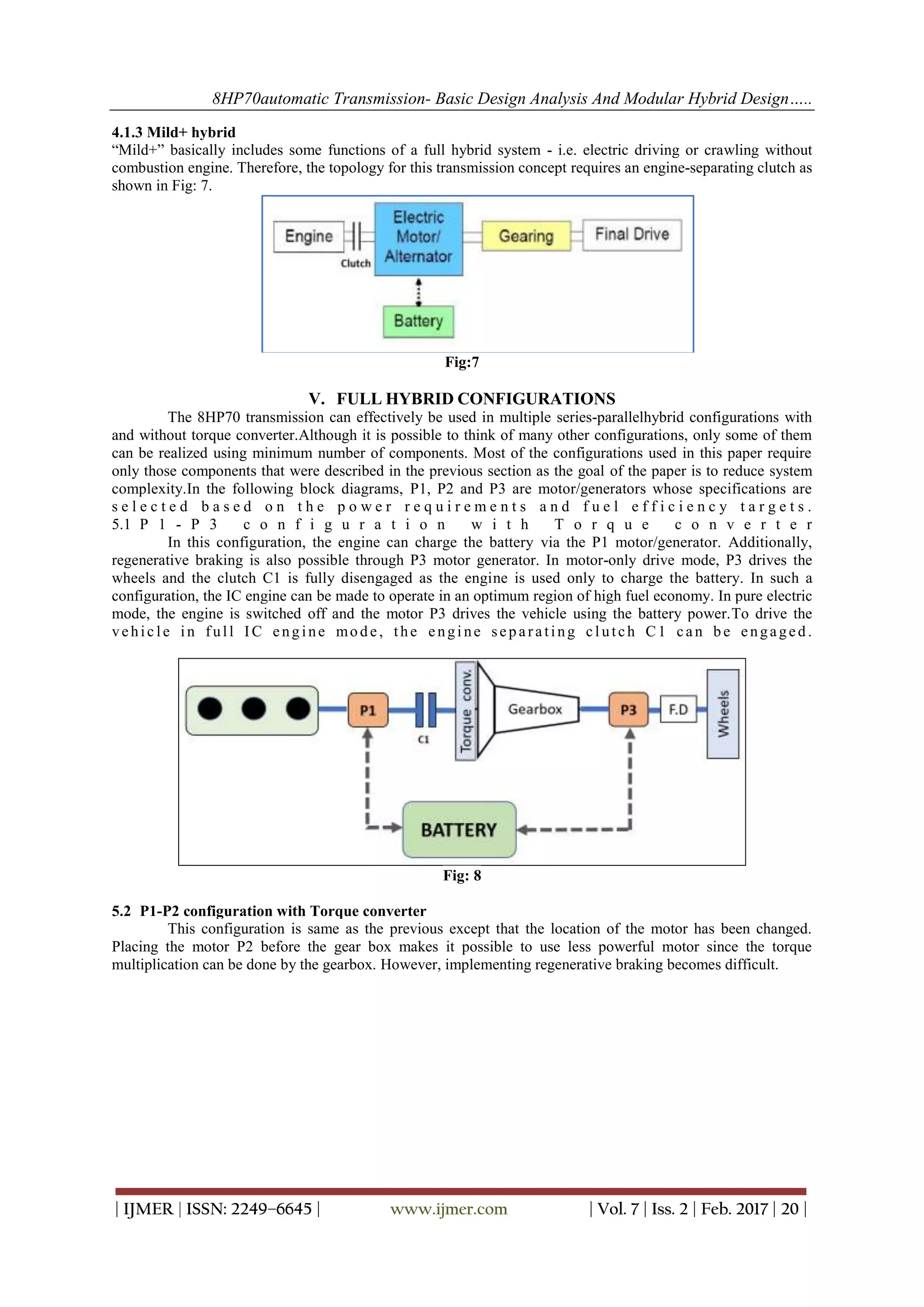 8HP70 Automatic Transmission- Basic Design Analysis and Modular Hybrid ...