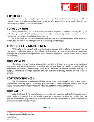 ASPA_Company Profile | PDF