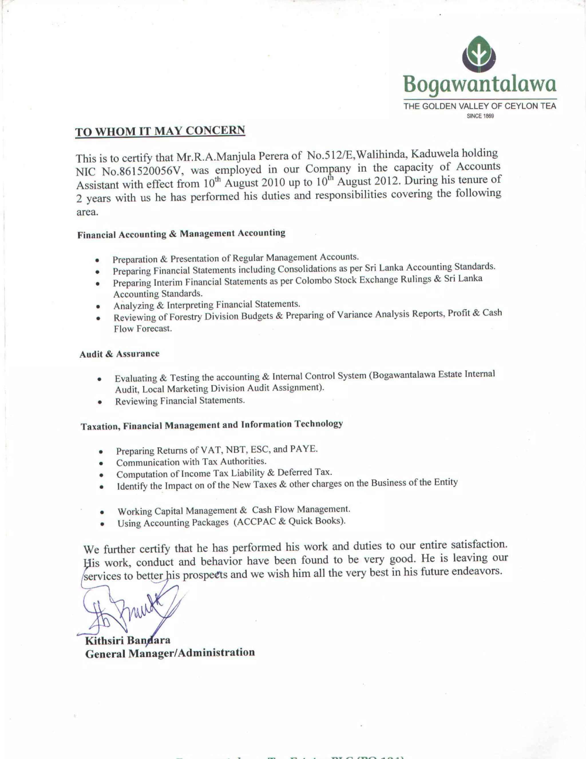 Service Letter - BTE | PDF