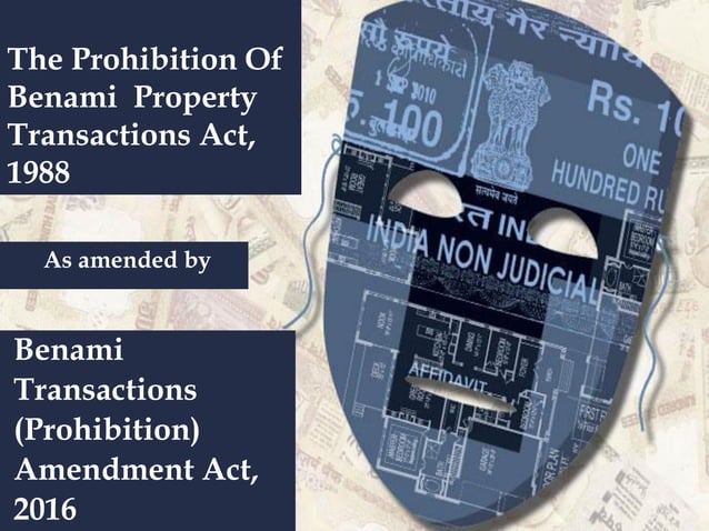 THE BENAMI TRANSACTIONS (PROHIBITIONS) AMENDMENT ACT | PDF