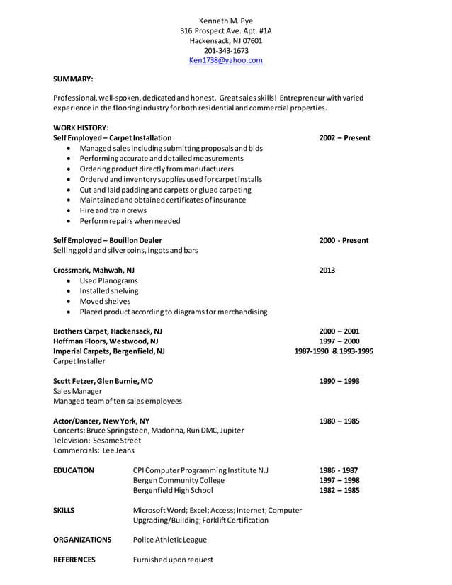 kenny resume 5-25-15 | PDF