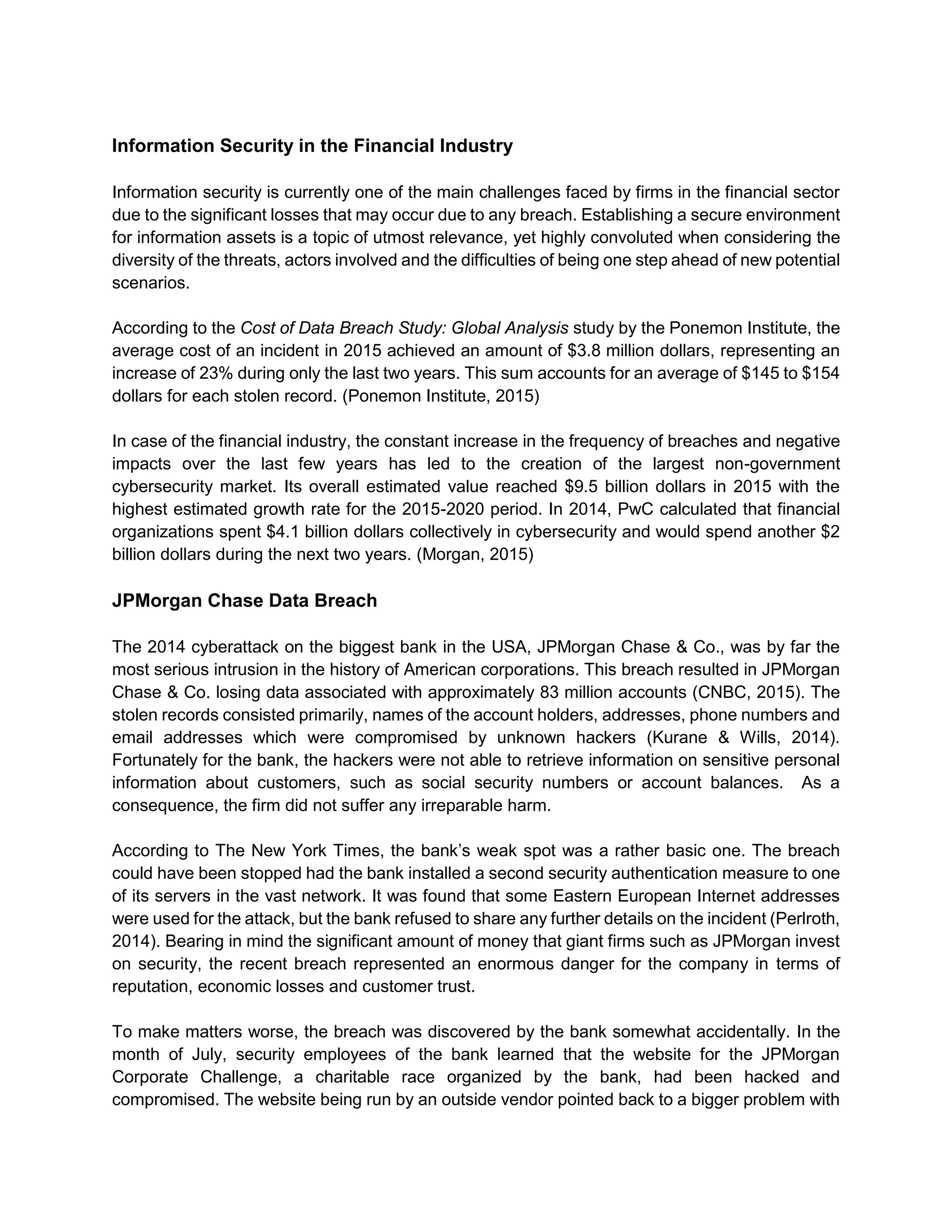 JPMorgan Chase & Co. -Risk Assessment Report | PDF