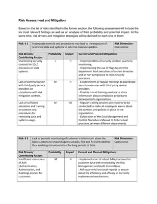 JPMorgan Chase & Co. -Risk Assessment Report | PDF