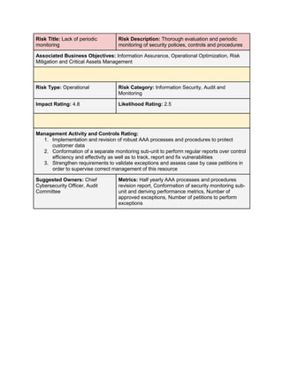 JPMorgan Chase & Co. -Risk Assessment Report | PDF