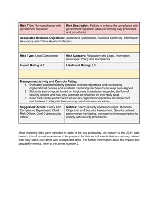 JPMorgan Chase & Co. -Risk Assessment Report | PDF