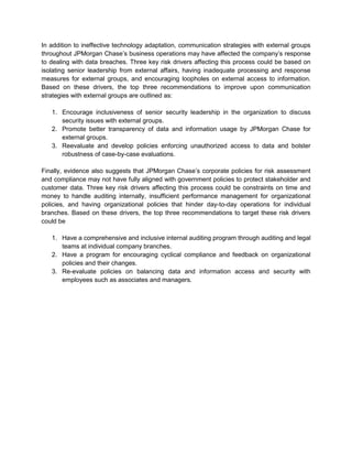 JPMorgan Chase & Co. -Risk Assessment Report | PDF