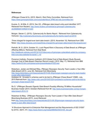 JPMorgan Chase & Co. -Risk Assessment Report | PDF