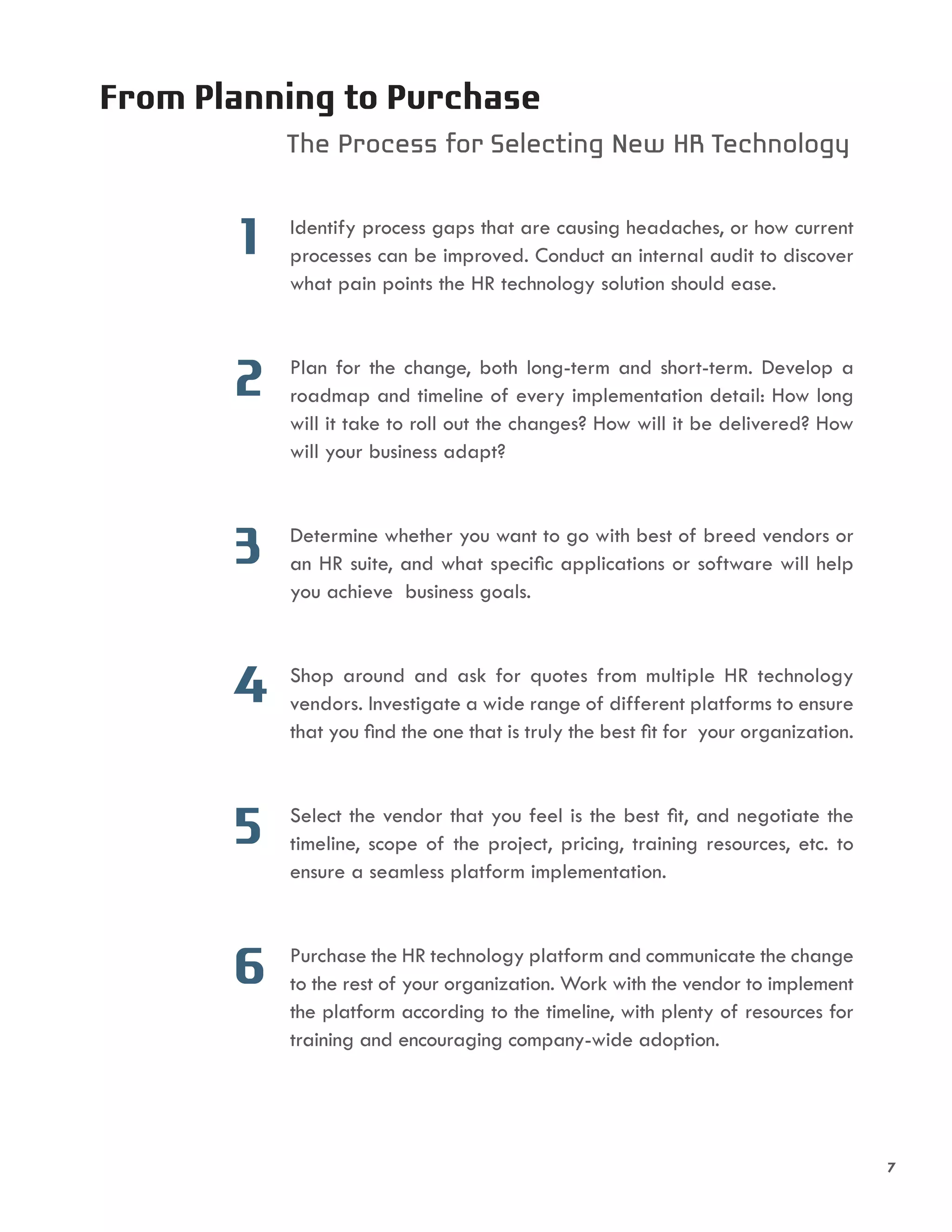 A Guide to HR Technology - How to Choose a Platform | PDF