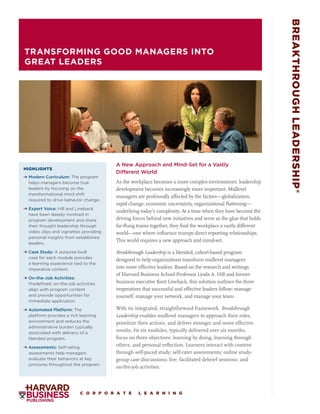 Breakthrough Leadership Program | PDF