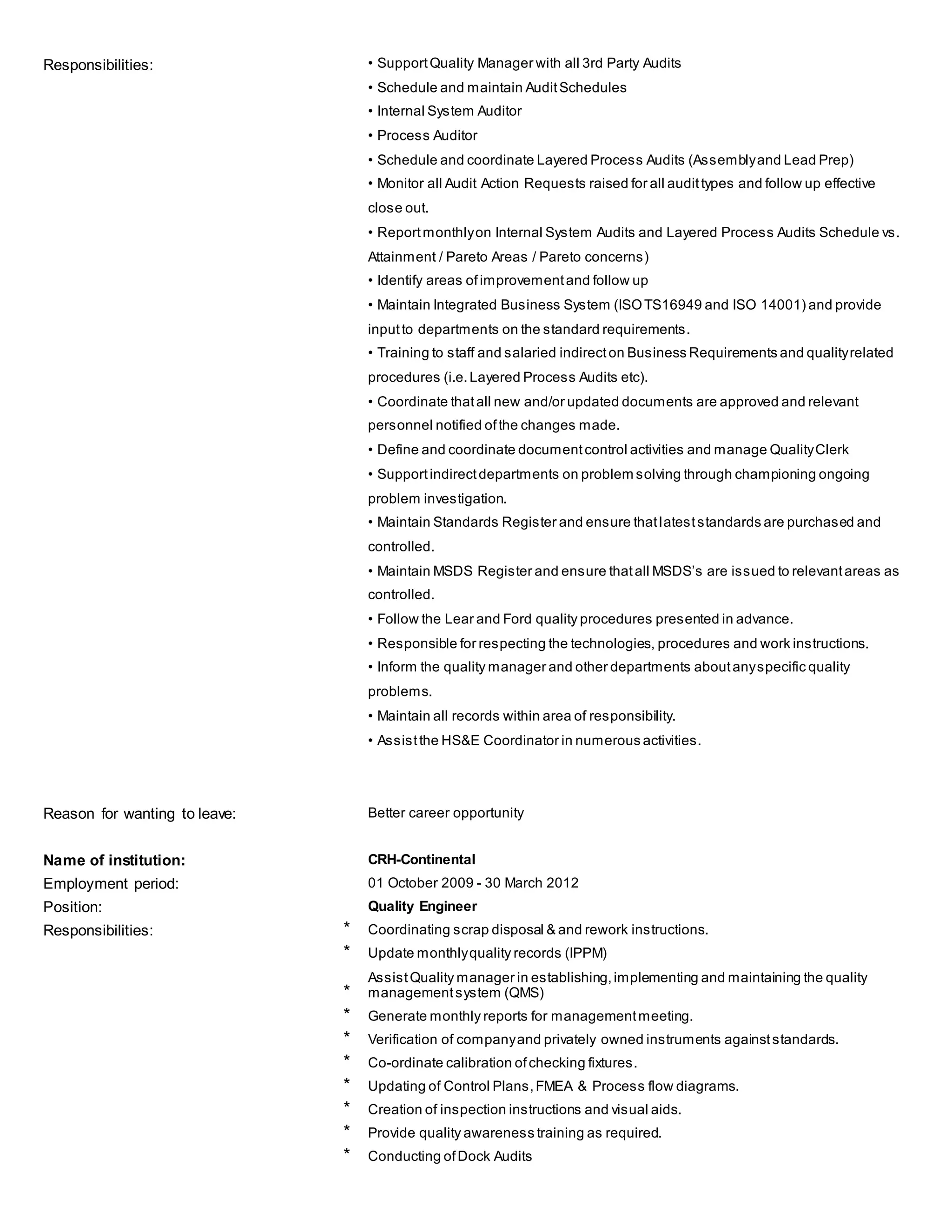 Christelle Le Grange CV | DOCX