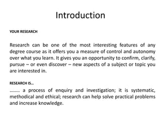 Research methodology Chapter 1 | PPTX