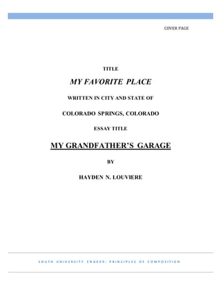 ESSAY WITH COVER PAGE | PDF