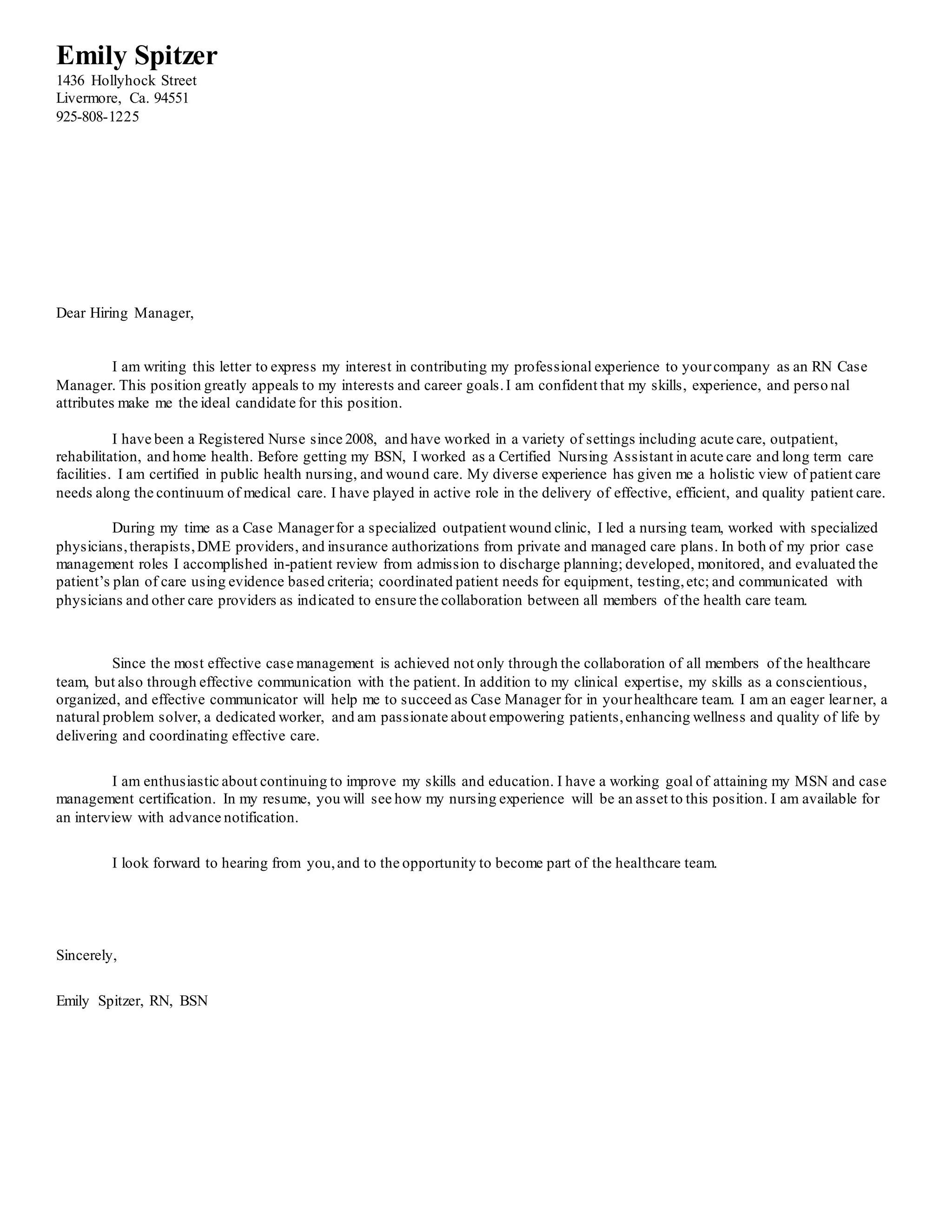 Emily Spitzer CM & CV Resume 2015 | PDF