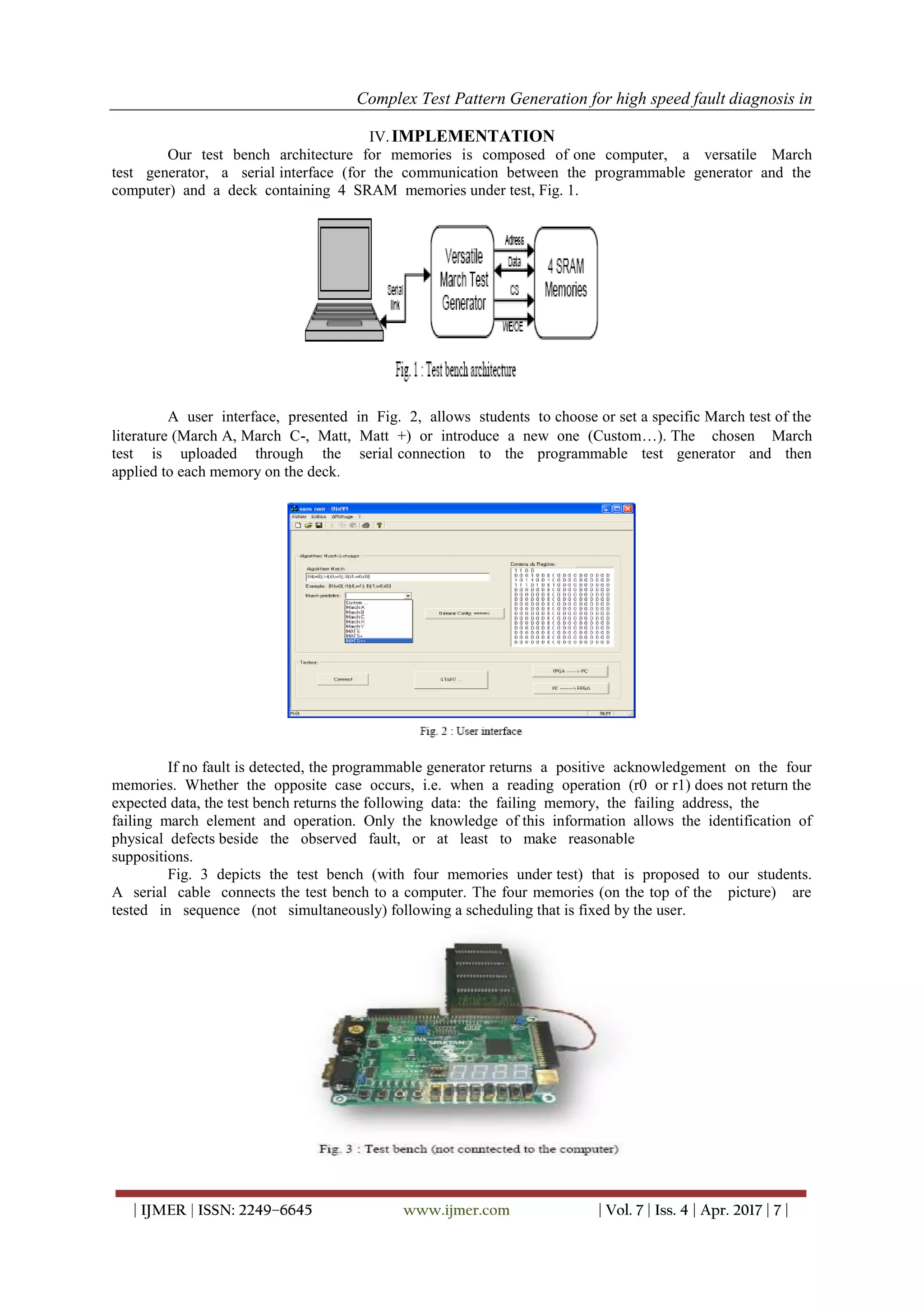 Complex Test Pattern Generation For High Speed Fault Diagnosis In Fpga Based Memory Blocks Pdf