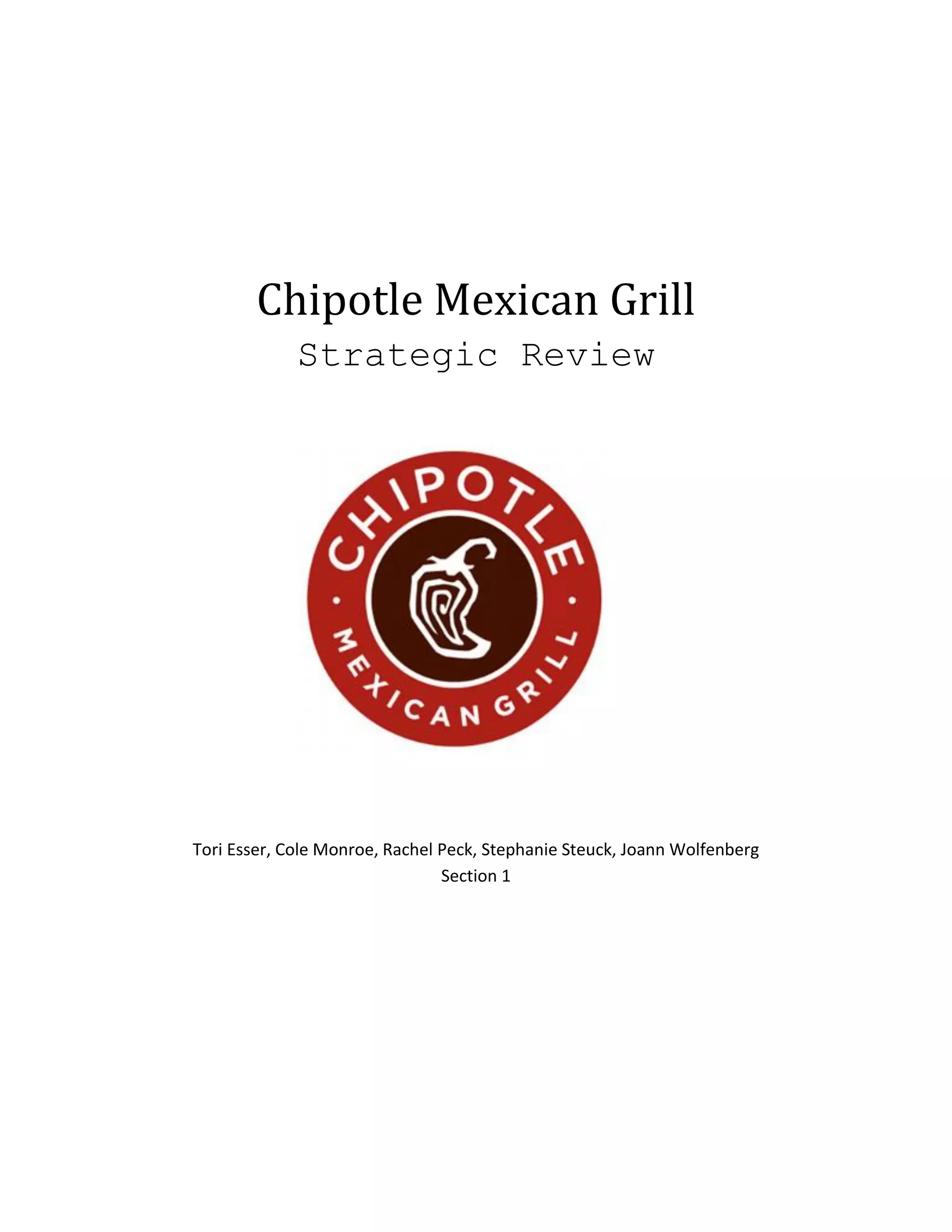 Chipotle Strategic Review | PDF