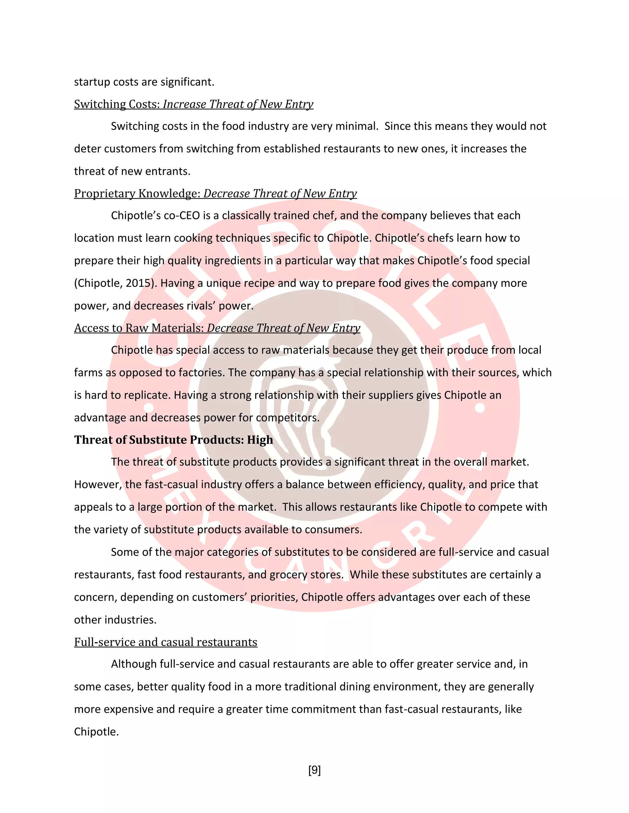Chipotle Strategic Review | PDF