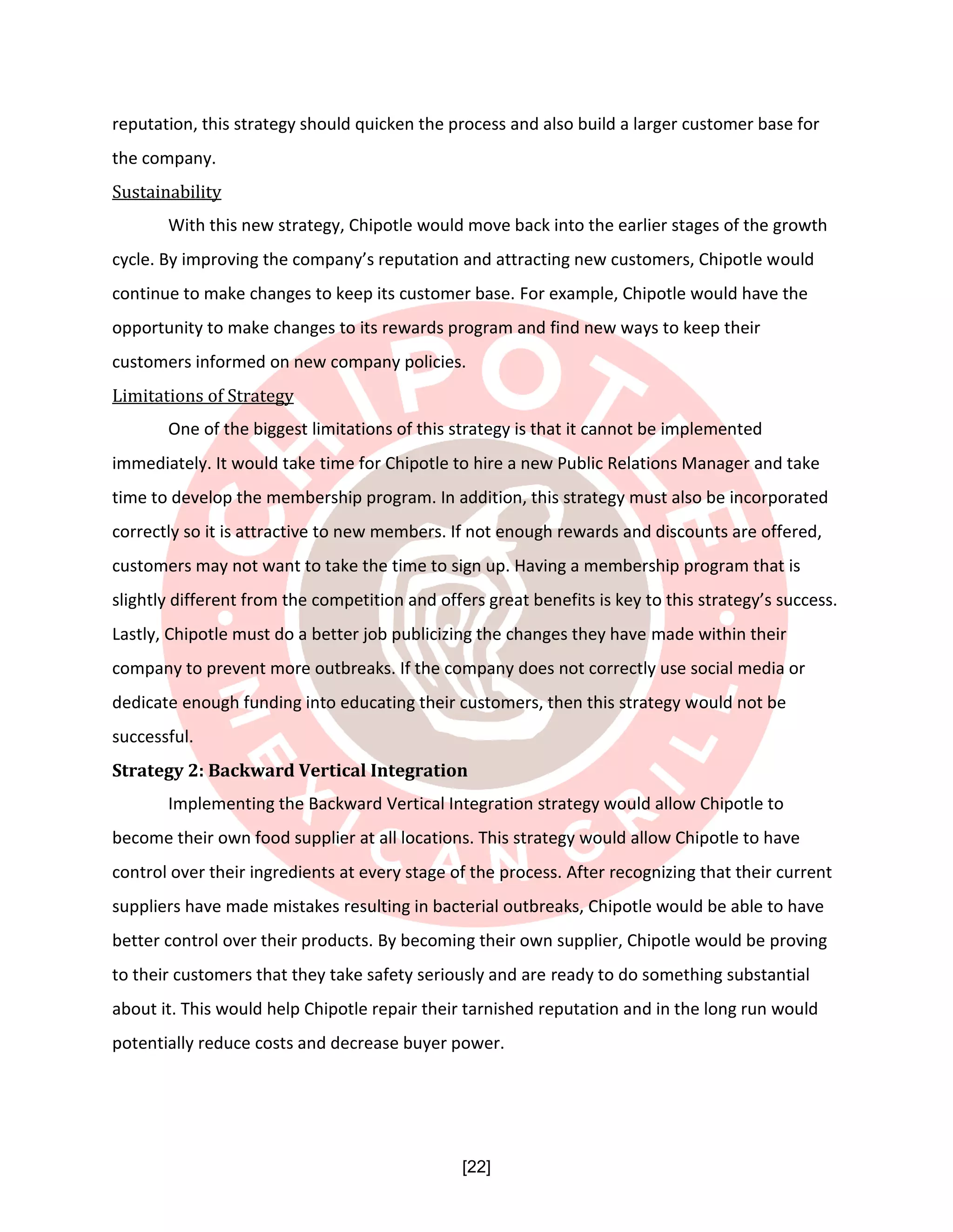 Chipotle Strategic Review | PDF