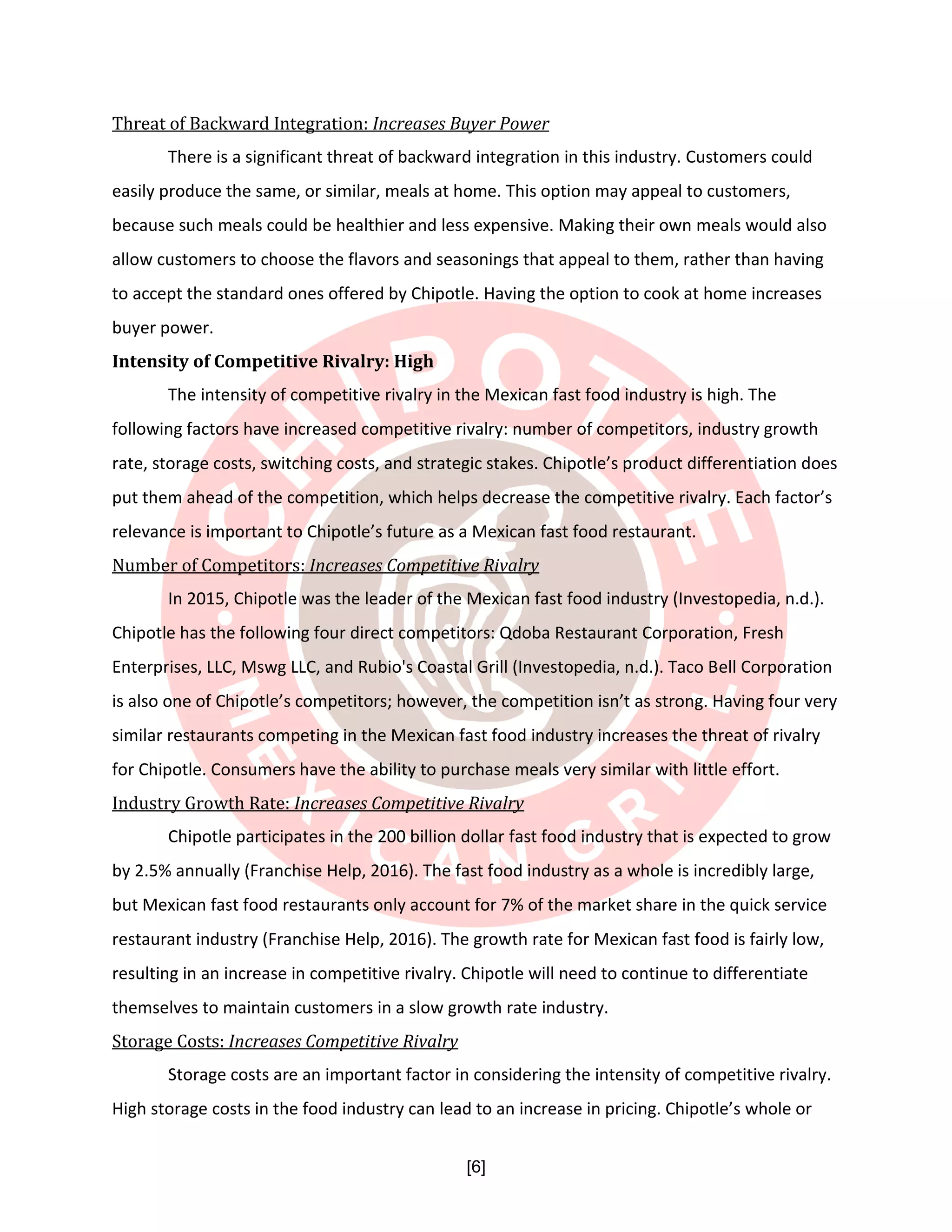 Chipotle Strategic Review | PDF