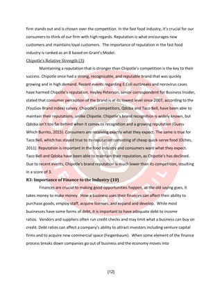 Chipotle Strategic Review | PDF
