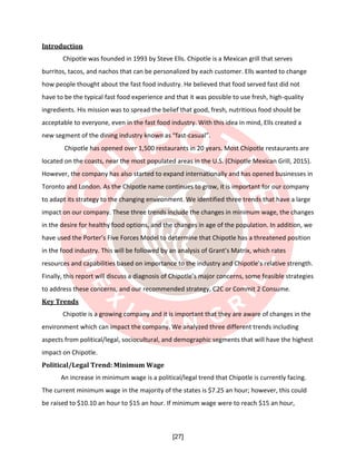 Chipotle Strategic Review | PDF