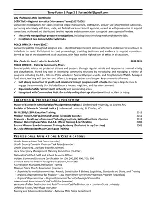 Terry Foster Chief Resume (1) | PDF