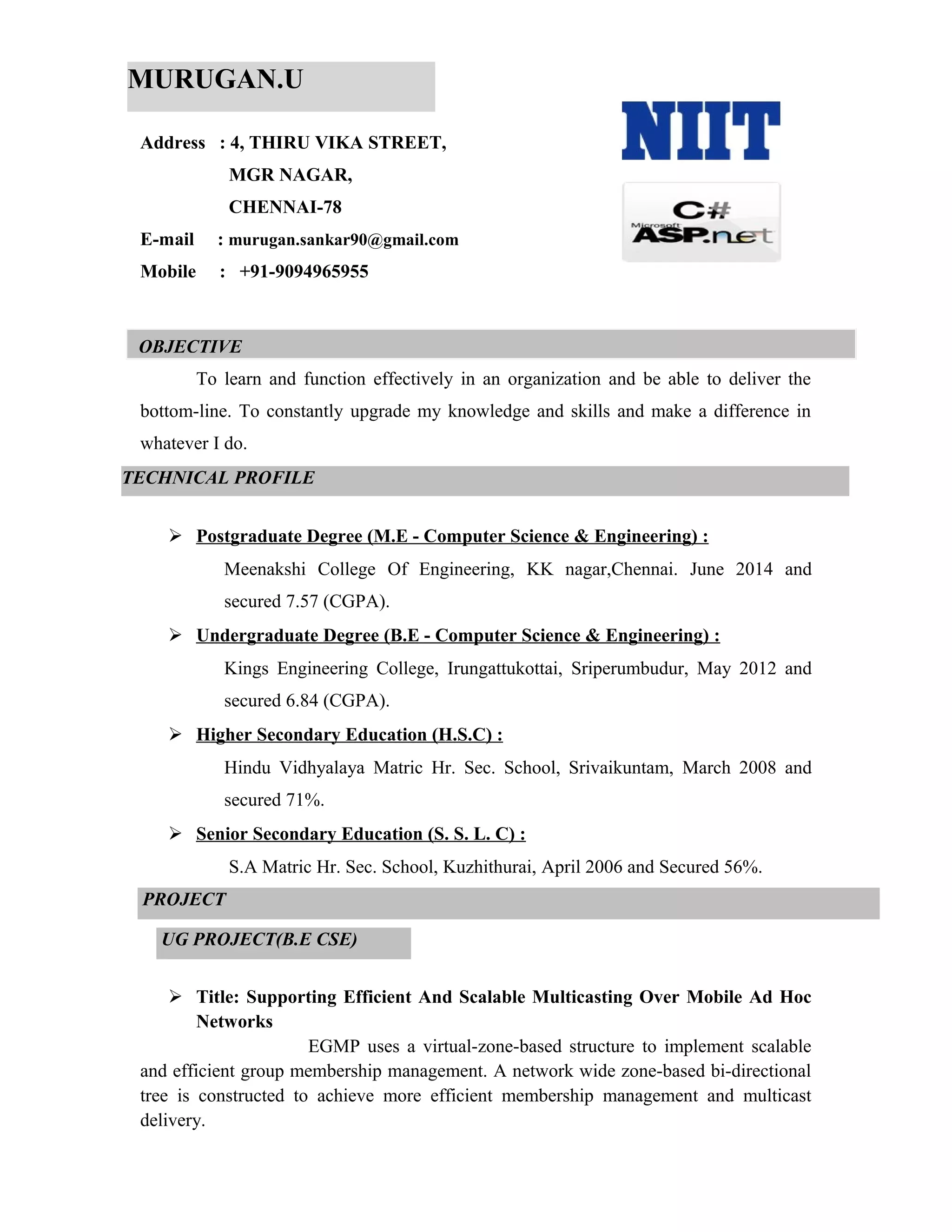 RESUME | DOC | Programming Languages | Computing