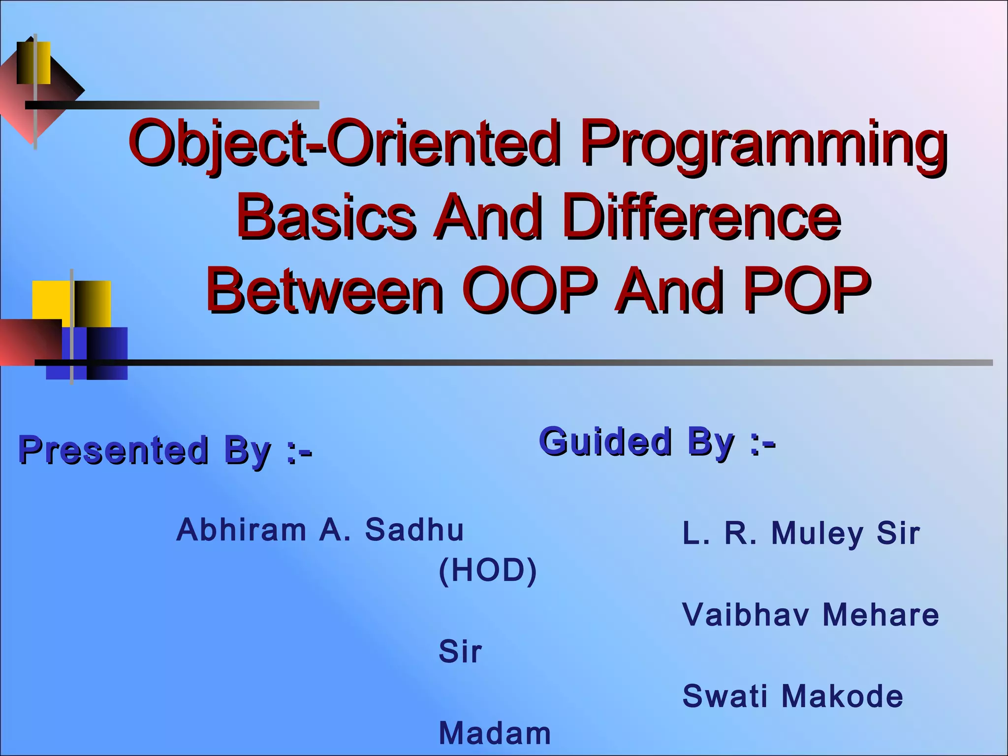 Abhiram | PPT | Programming Languages | Computing