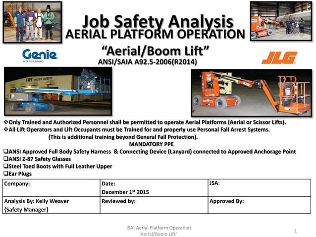 JSA Aerial Lift (english) KWW | PDF | Off-Road Vehicles | Auto Body Styles