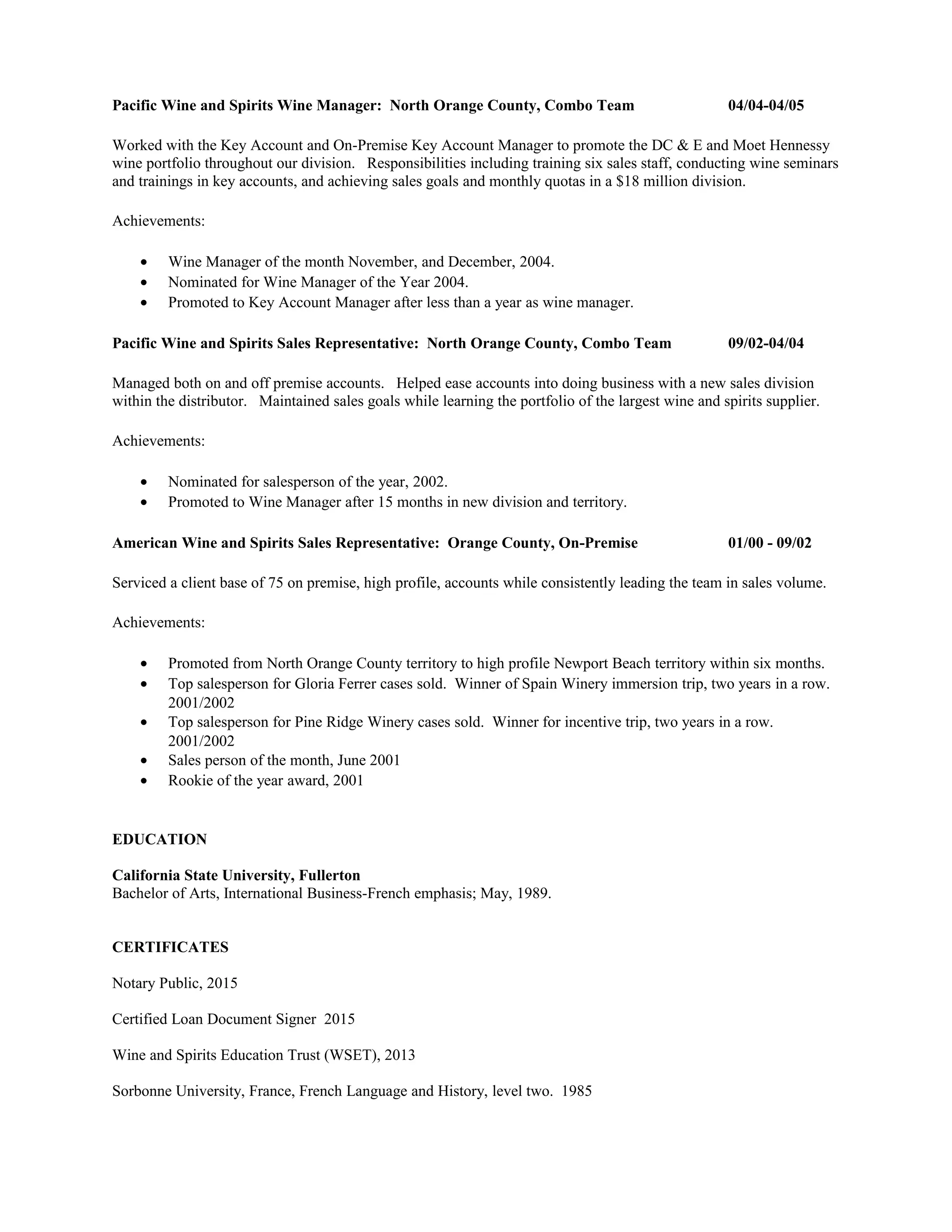 Melinda French Resume 2015 | DOC