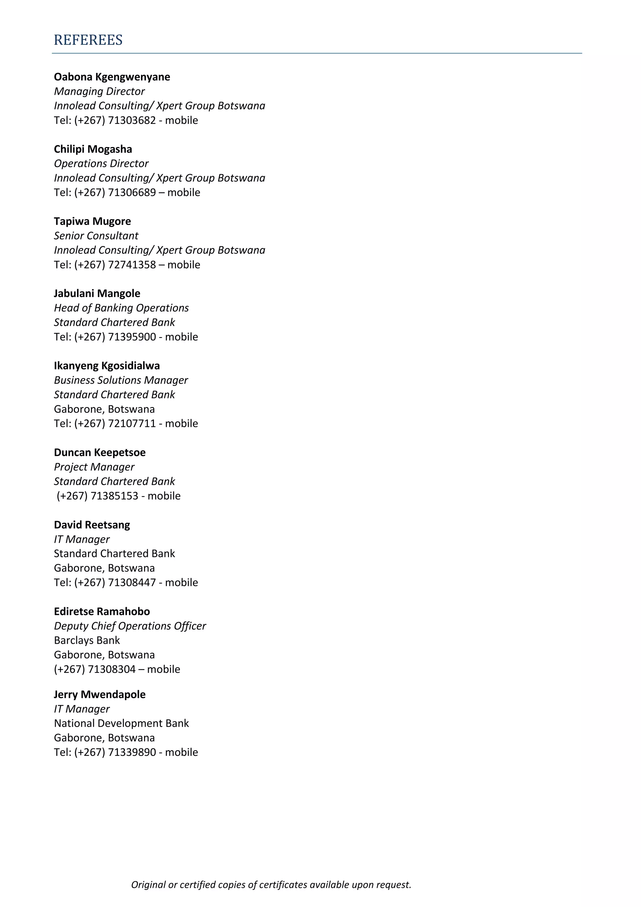 Resume - Uyapo Kenosi | PDF