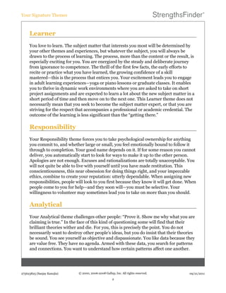 Gallup Strength Finder | PDF | Adult Education | Education