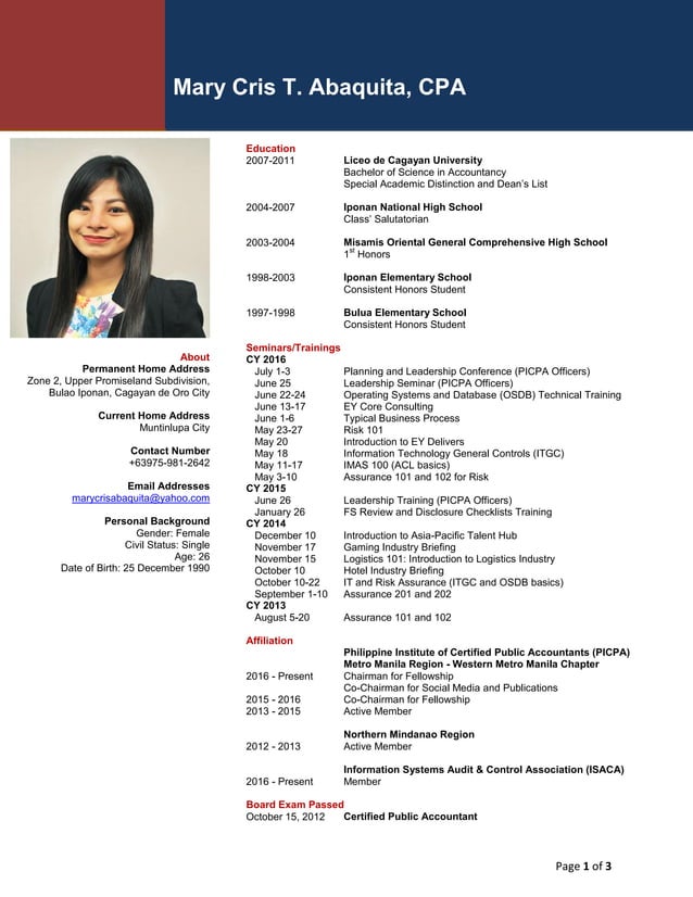 Abaquita_Mary_Cris_Assurance Resume | PDF