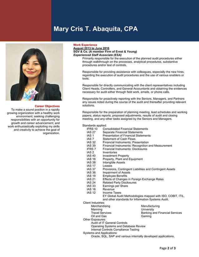 Abaquita_Mary_Cris_Assurance Resume | PDF