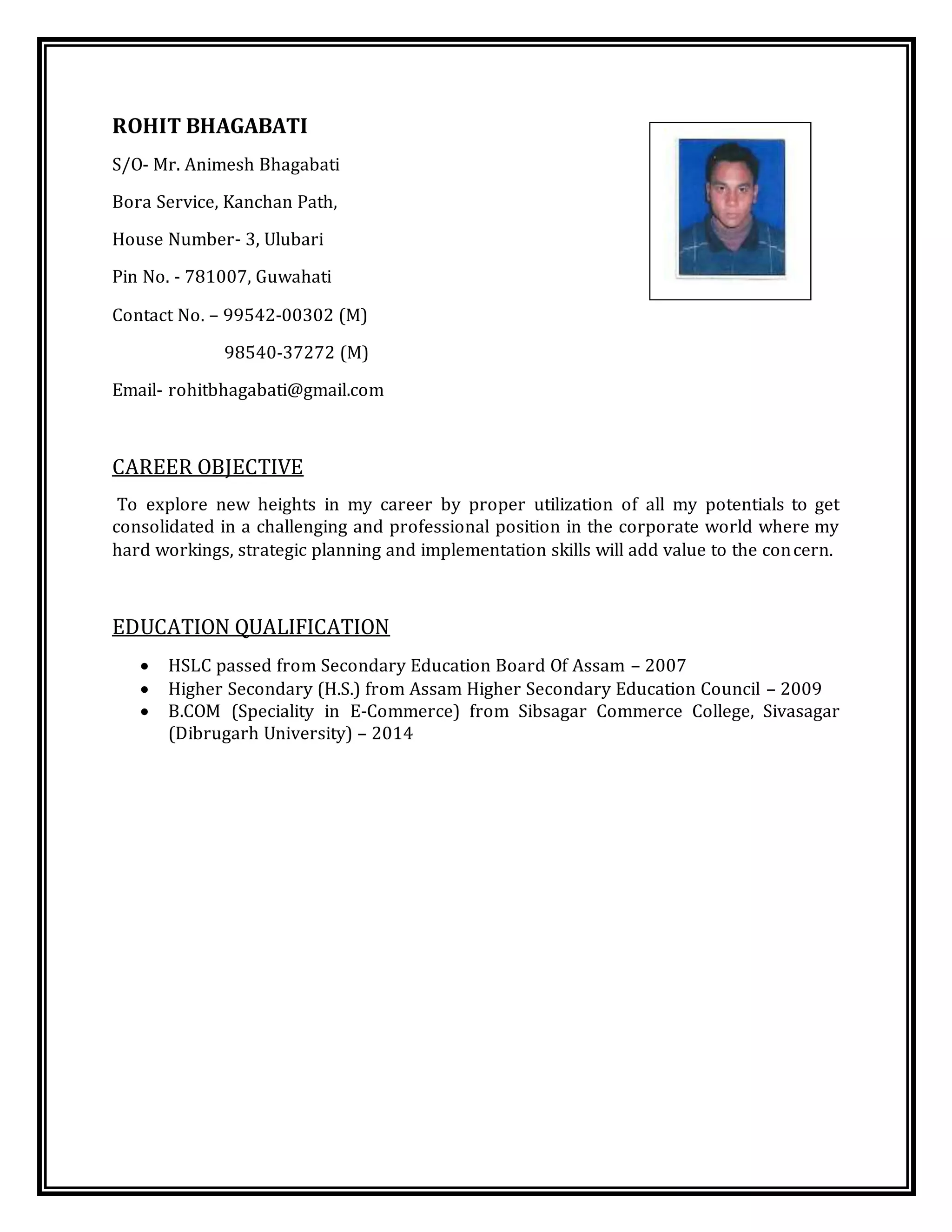 CV-ROHIT BHAGABATI | DOCX