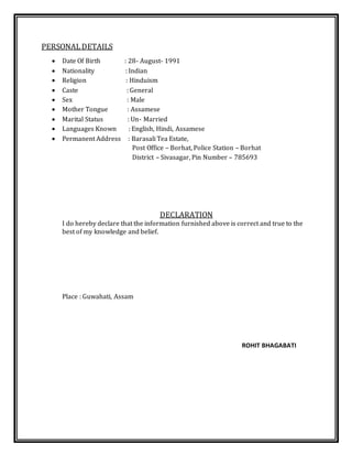 CV-ROHIT BHAGABATI | DOCX