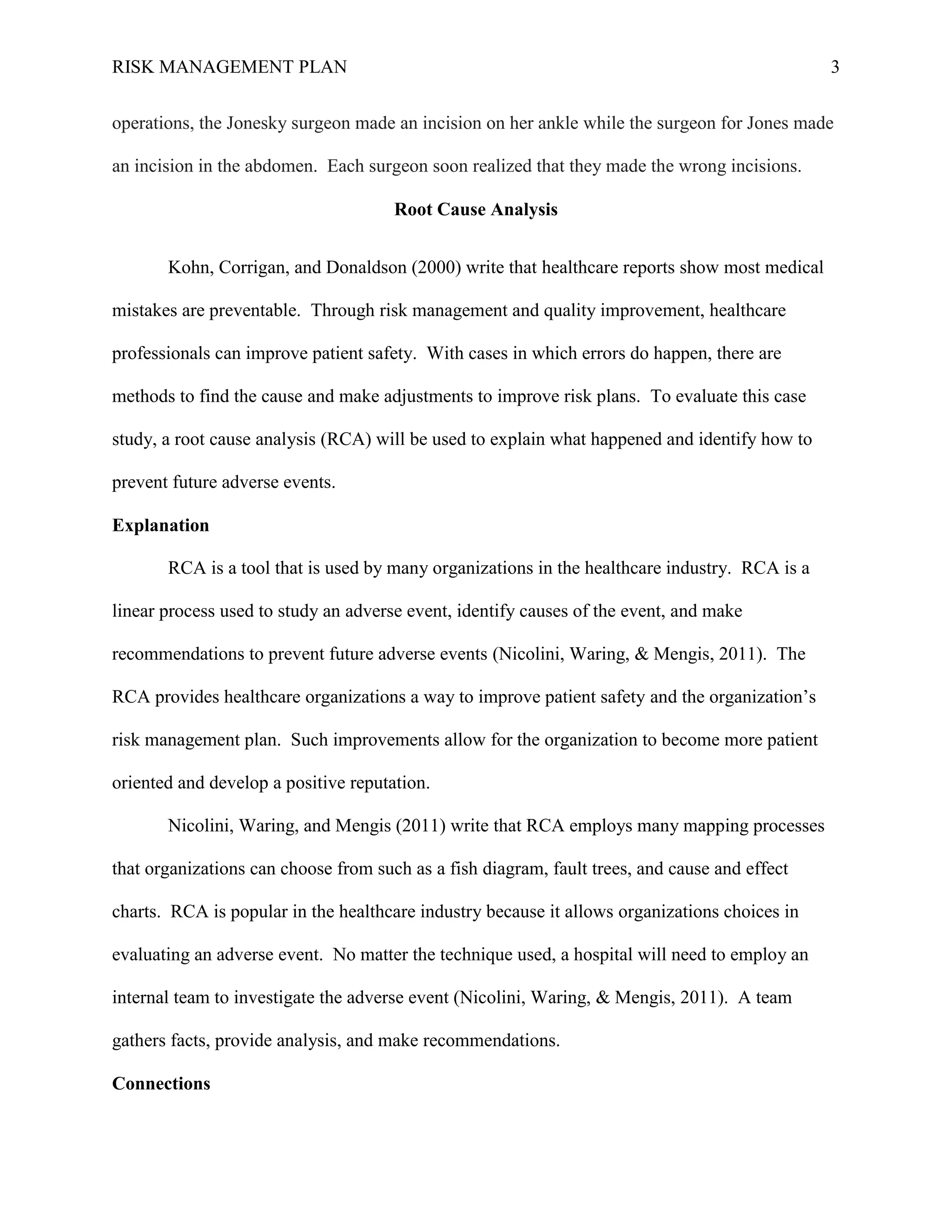 Risk Management Plan-Response to an adverse event | PDF